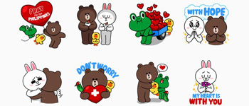 Line bantu korban topan Haiyan dengan paket sticker baru