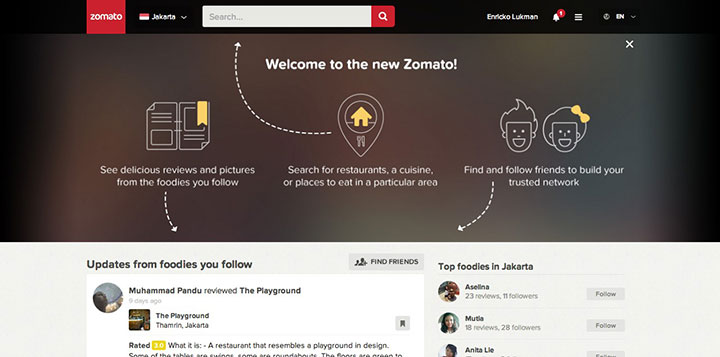 Lebih sosial, Zomato jadi “Facebook-nya” pecinta kuliner
