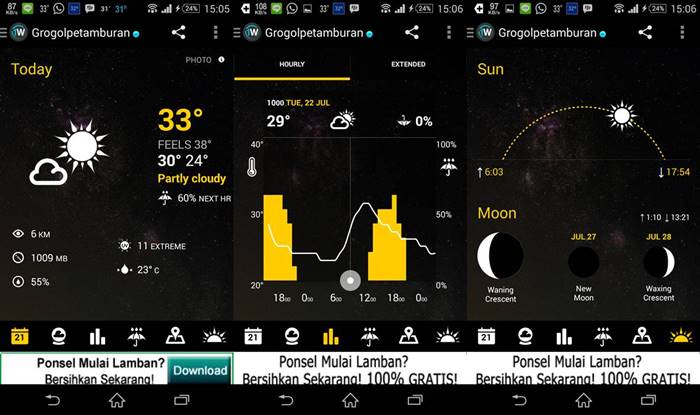 Pantau cuaca terkini di Android dengan aplikasi-aplikasi ini