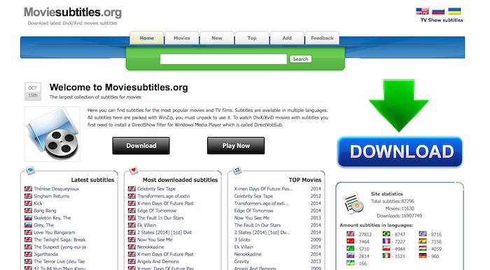 Daftar website untuk download subtitle film gratis
