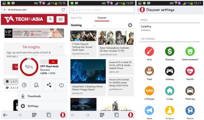 Opera Mini lakukan pembaruan dan menambahkan fitur baru
