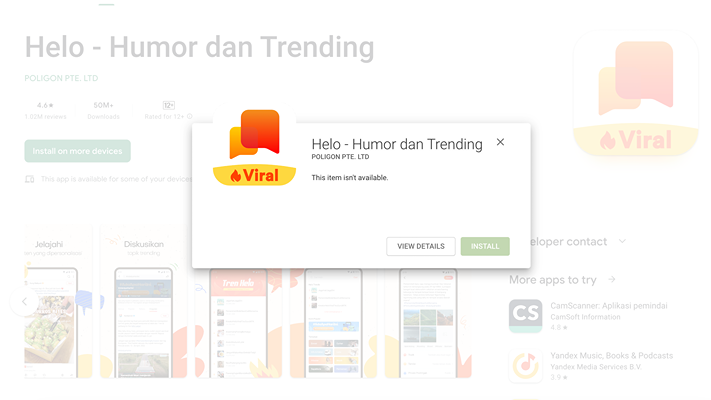 Platform Medsos Helo Buatan ByteDance Menghilang dari Indonesia